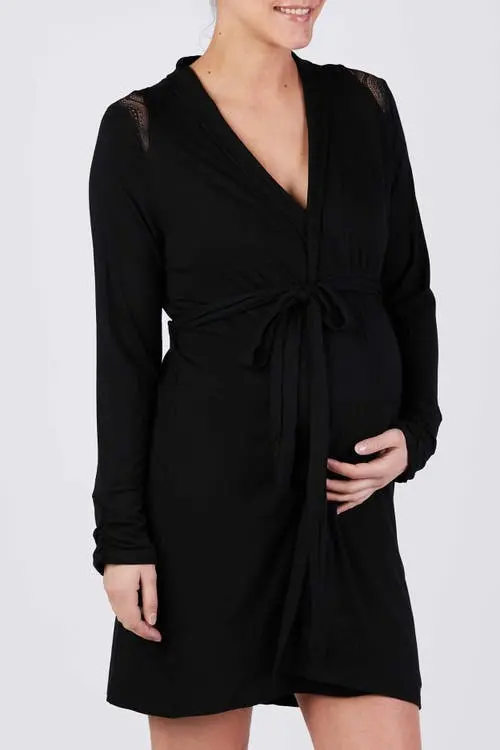 CACHE COEUR Serenity Maternity Negligee - Black