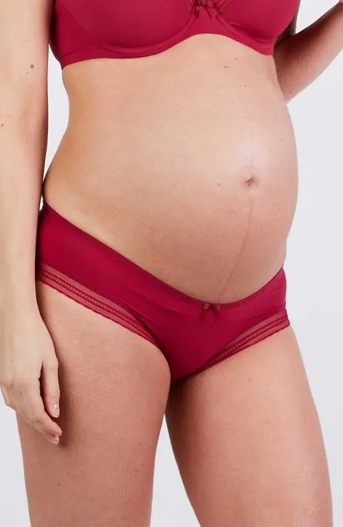 CACHE COEUR Milk Maternity Shorty - Burgundy