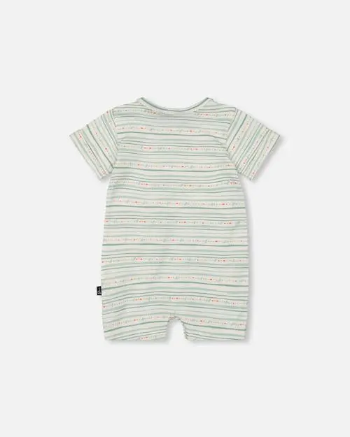DEUX PAR DEUX Printed Organic Cotton Romper