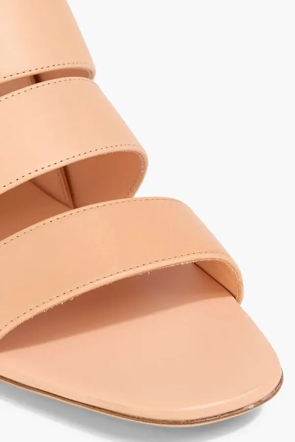 FERRAGAMO Trezze 30 Leather Slingback Sandals - Peach