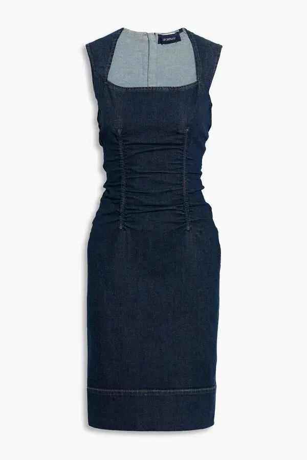 Sportmax Ruched Denim Dress