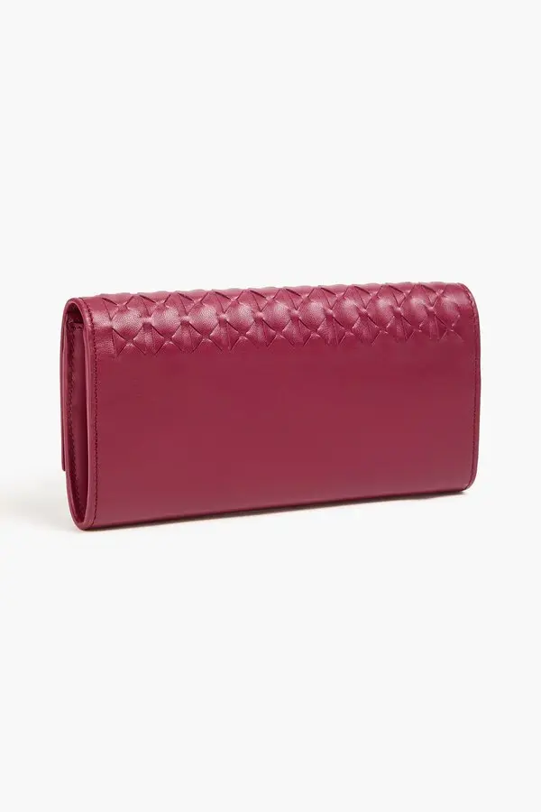 SERAPIAN Mosaico Woven Leather Continental Wallet
