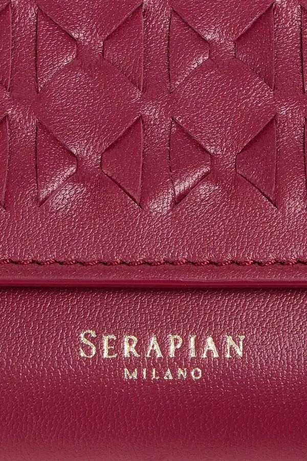 SERAPIAN Mosaico Woven Leather Continental Wallet