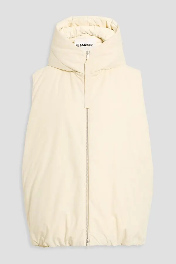 JIL SANDER Quilted Shell Hooded Down Vest