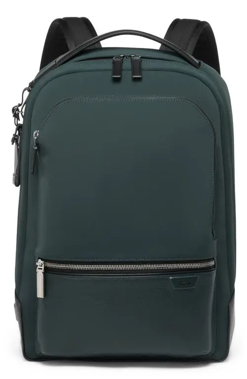 Tumi Leather-trimmed Backpack - Deep Pine