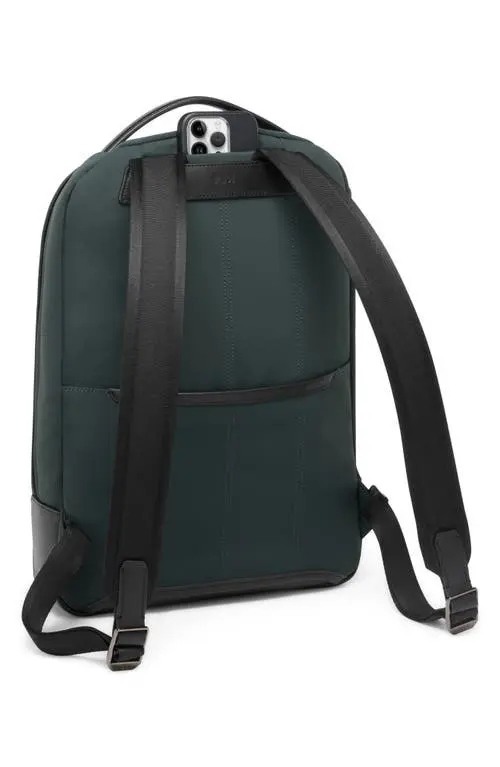 Tumi Leather-trimmed Backpack - Deep Pine