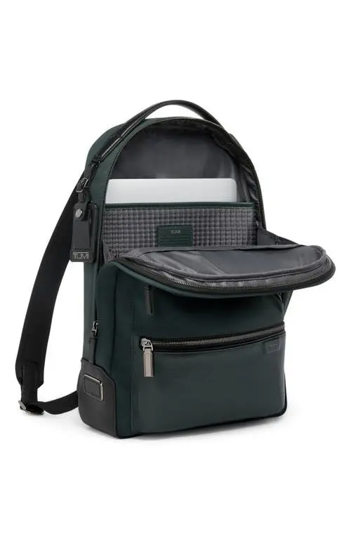 Tumi Leather-trimmed Backpack - Deep Pine