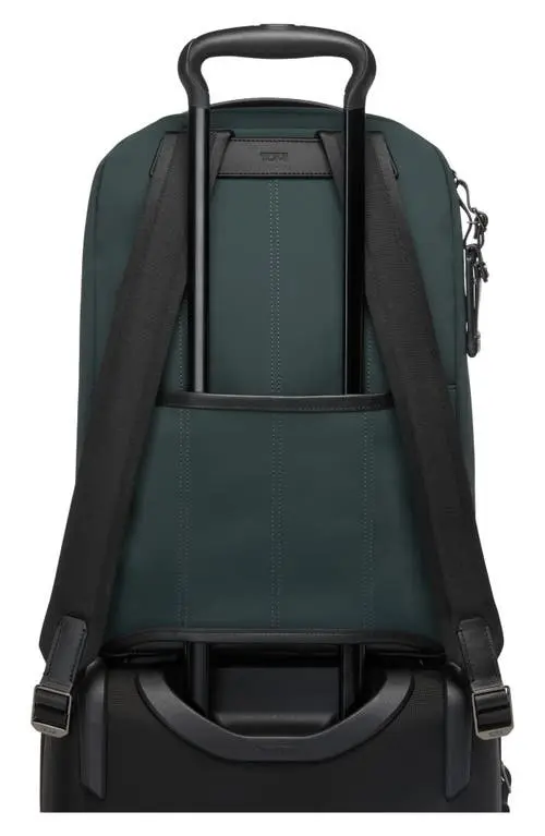 Tumi Leather-trimmed Backpack - Deep Pine