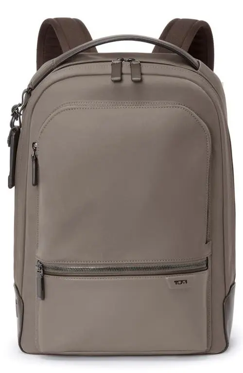 Tumi Leather-trimmed Backpack - Taupe Driftwood
