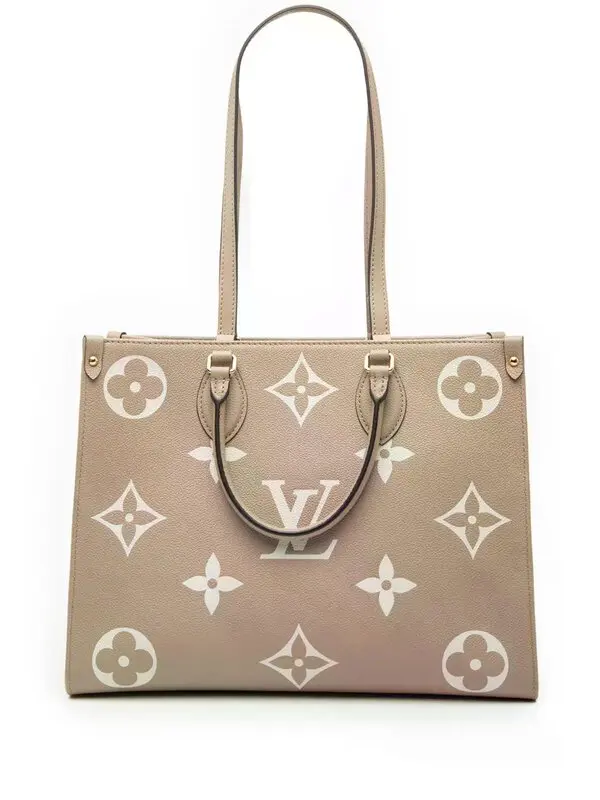 LOUIS VUITTON Bicolor Monogram Empreinte Giant Onthego Mm Satchel - Brown