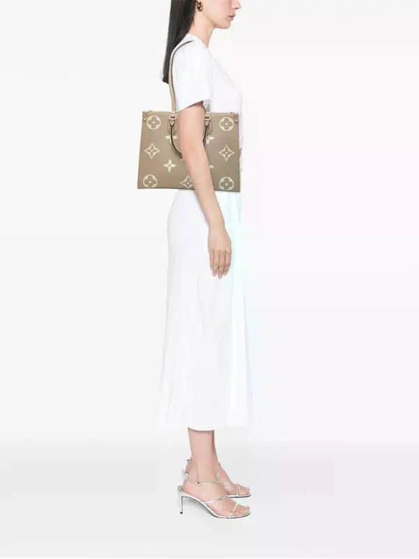LOUIS VUITTON Bicolor Monogram Empreinte Giant Onthego Mm Satchel - Brown