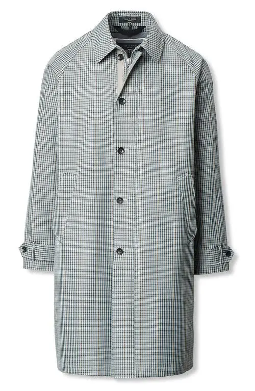 Rag & Bone Devin Water Resistant Check Trench Coat