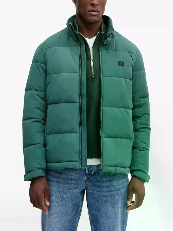 TRUSSARDI Logo-patch Puffer Jacket - Green