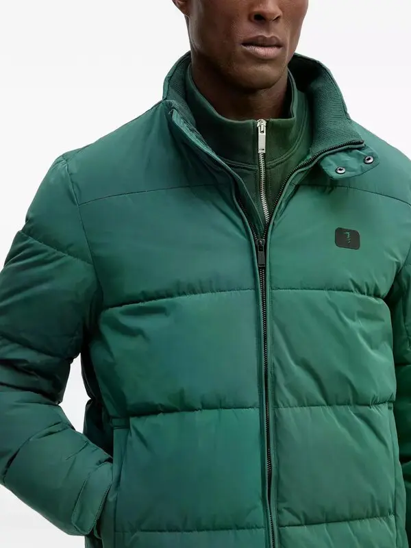 TRUSSARDI Logo-patch Puffer Jacket - Green