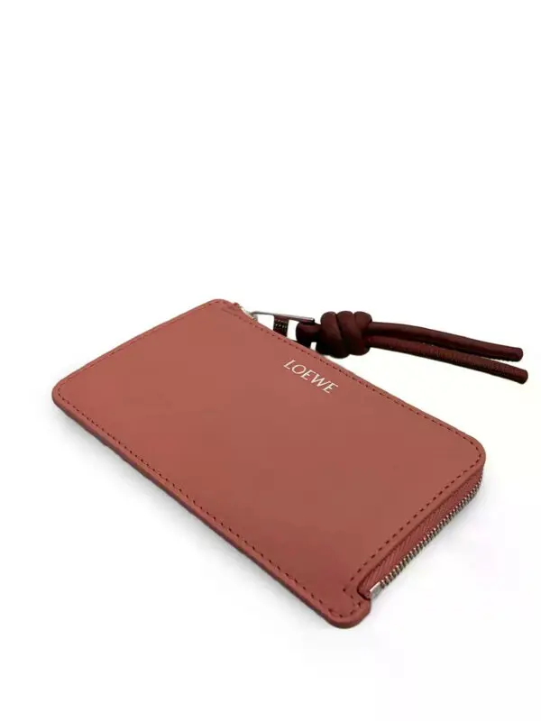 Loewe Knot Zipped Cardholder - Pink