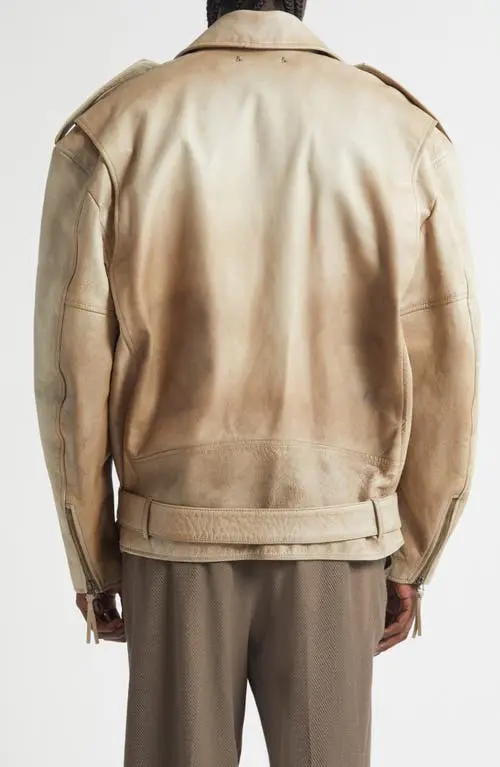 GOLDEN GOOSE Gender Inclusive Leather Biker Jacket