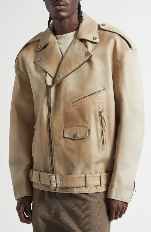 GOLDEN GOOSE Gender Inclusive Leather Biker Jacket