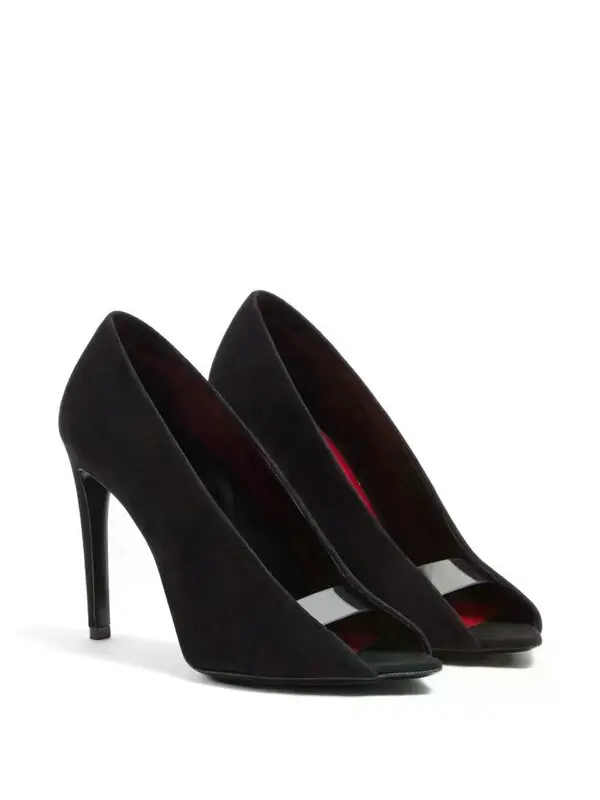 Valentino Garavani Open Toe Pumps 105mm - Black