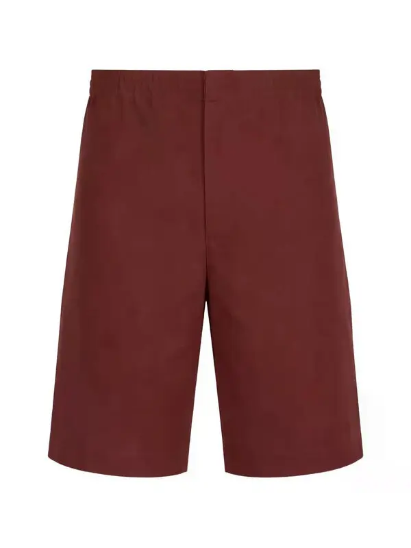 Zegna Linen Chino Shorts - Red