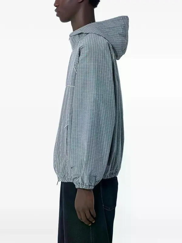 Miu Miu Hooded Check Jacket