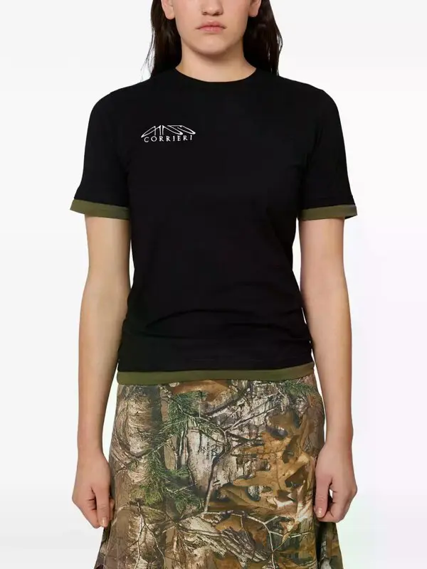 GINA CORRIERI Logo-print Layered T-shirt