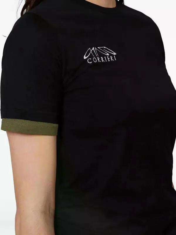 GINA CORRIERI Logo-print Layered T-shirt