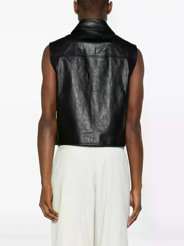 Givenchy Press-stud Leather Gilet