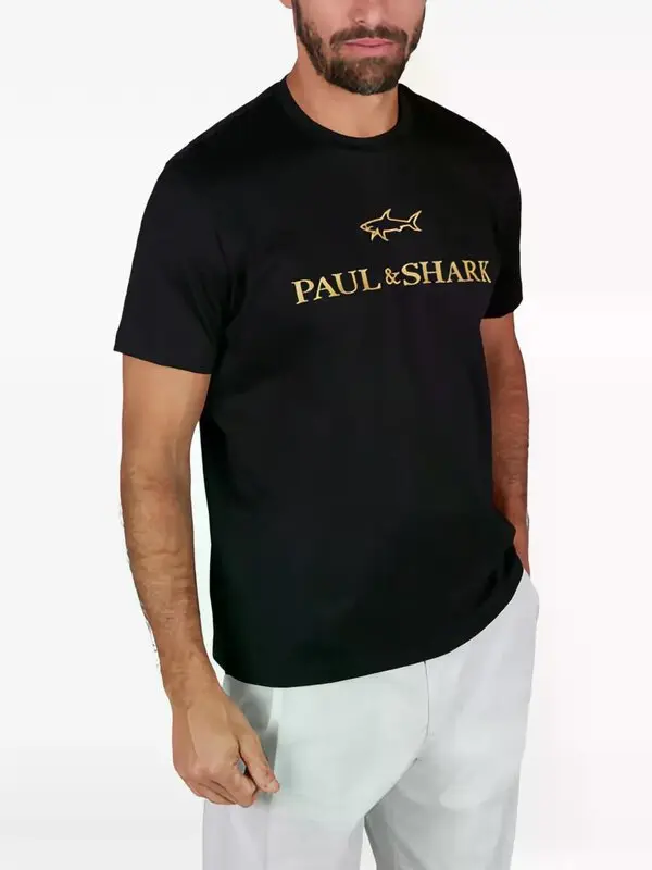 Paul & Shark Embroidered-logo T-shirt - Black
