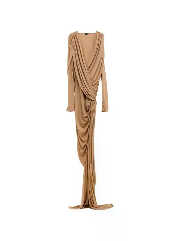 Atlein Draped Split Maxi Dress