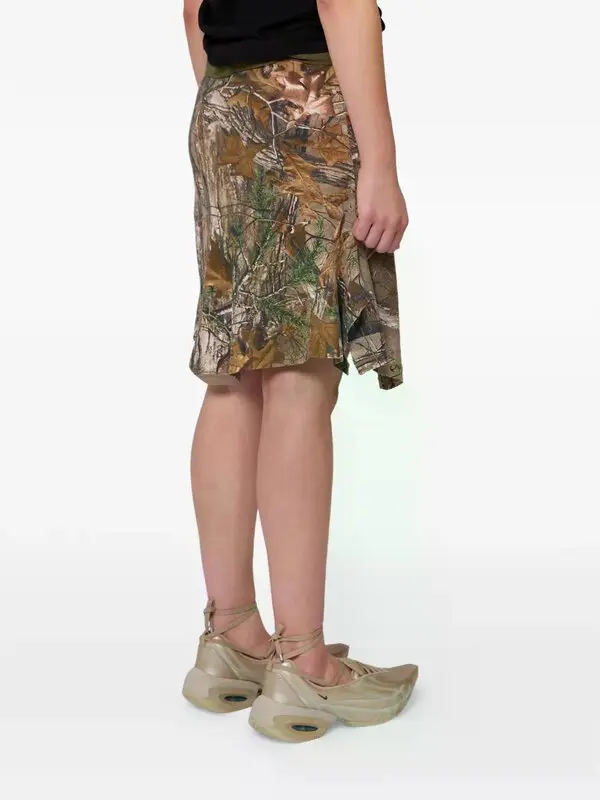 GINA CORRIERI Camo-print Layered Midi Skirt