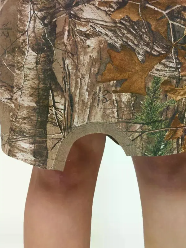 GINA CORRIERI Camo-print Layered Midi Skirt