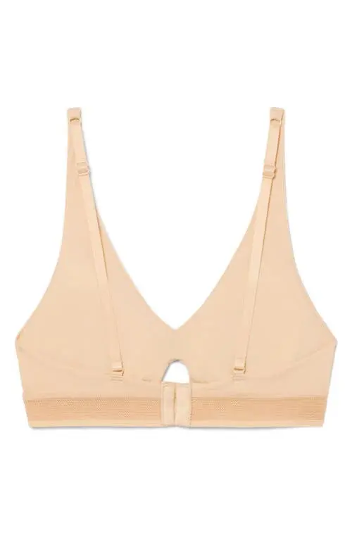 Lacoste Cutout Wireless Microfiber Bra - Biscuit