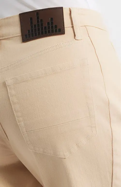 CITY BLUES Forward Seam Crop Wide Leg Jeans - Ecru