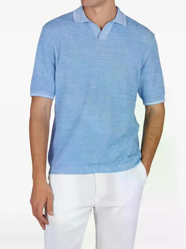 Paul & Shark Open‑collar T-shirt - Blue