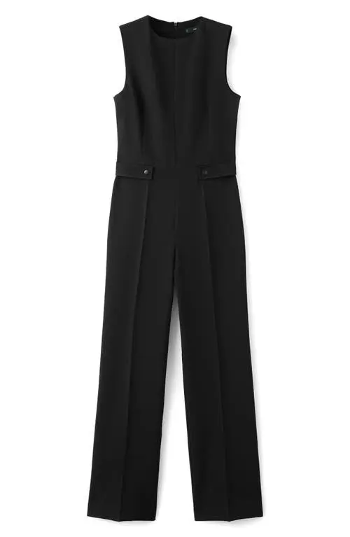 Mango Sleeveless Straight-leg Jumpsuit - Black