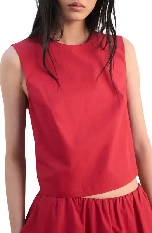 Mango Back Button Cotton Top
