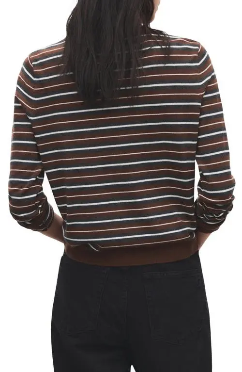 Mango Striped Crewneck Sweater