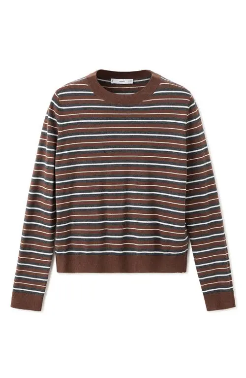 Mango Striped Crewneck Sweater