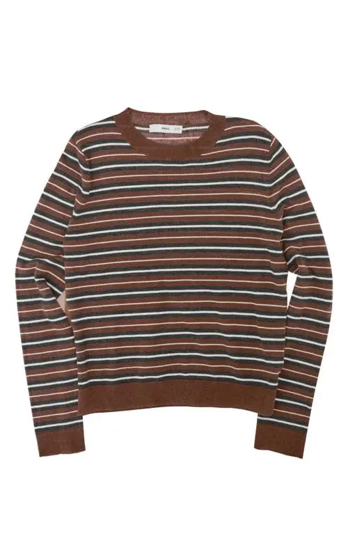 Mango Striped Crewneck Sweater