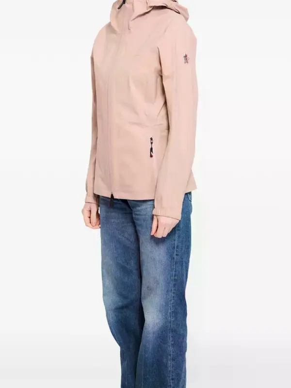 Moncler Hooded Logo-detail Jacket - Pink