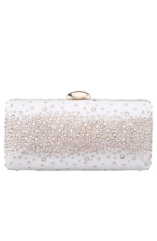Nina Purity Frame Clutch - Ivory