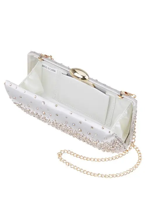 Nina Purity Frame Clutch - Ivory