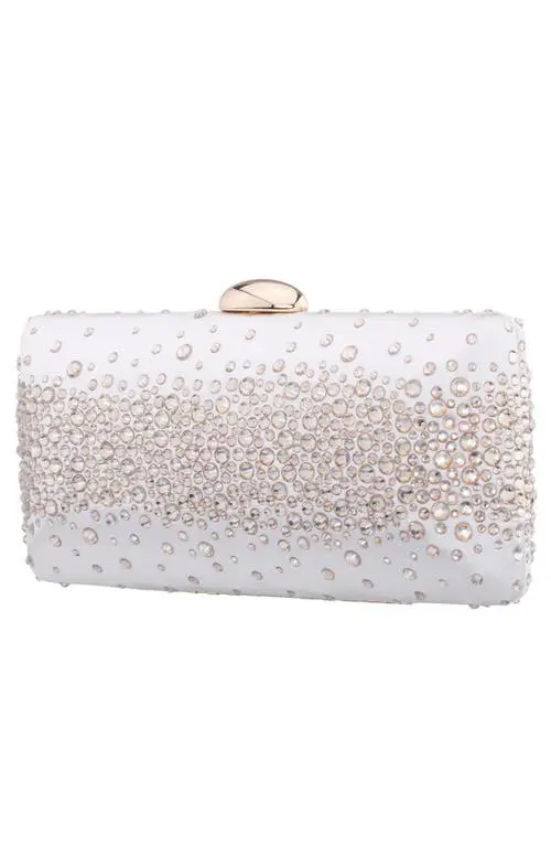 Nina Purity Frame Clutch - Ivory