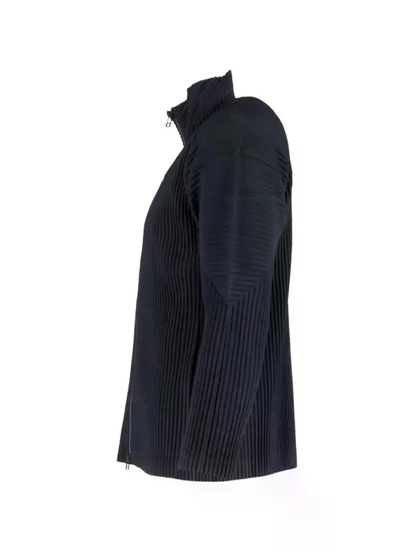 Issey Miyake Plissé Zip-up Jacket - Blue