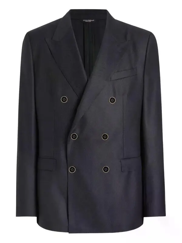 Dolce & Gabbana Double-breasted Buttoned Blazer - Blue