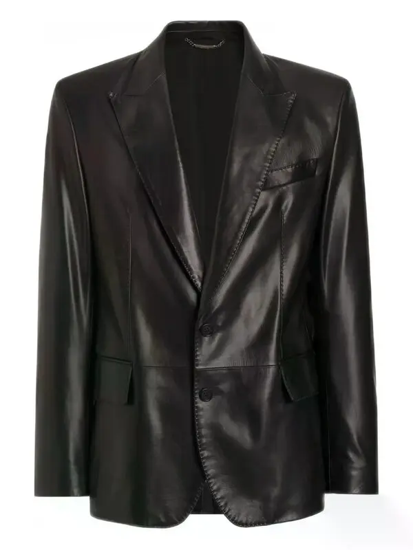 Dolce & Gabbana Buttoned Leather Blazer