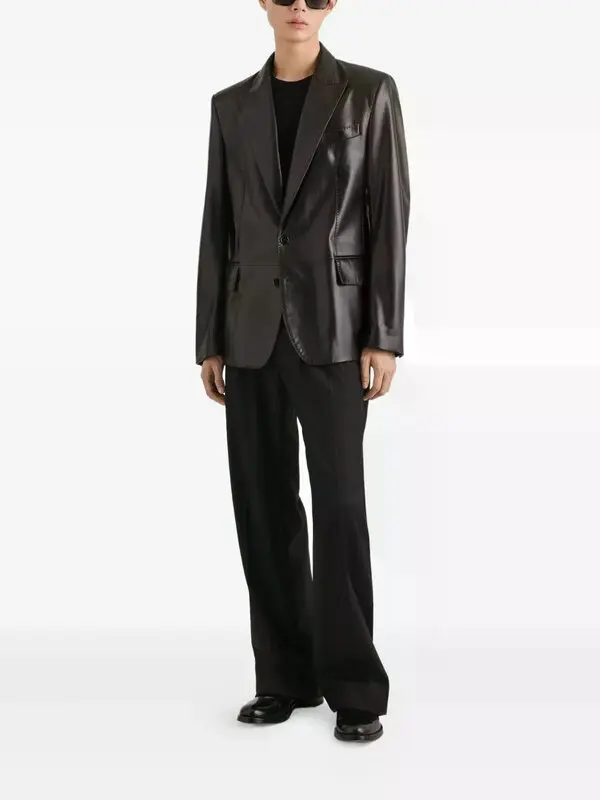 Dolce & Gabbana Buttoned Leather Blazer