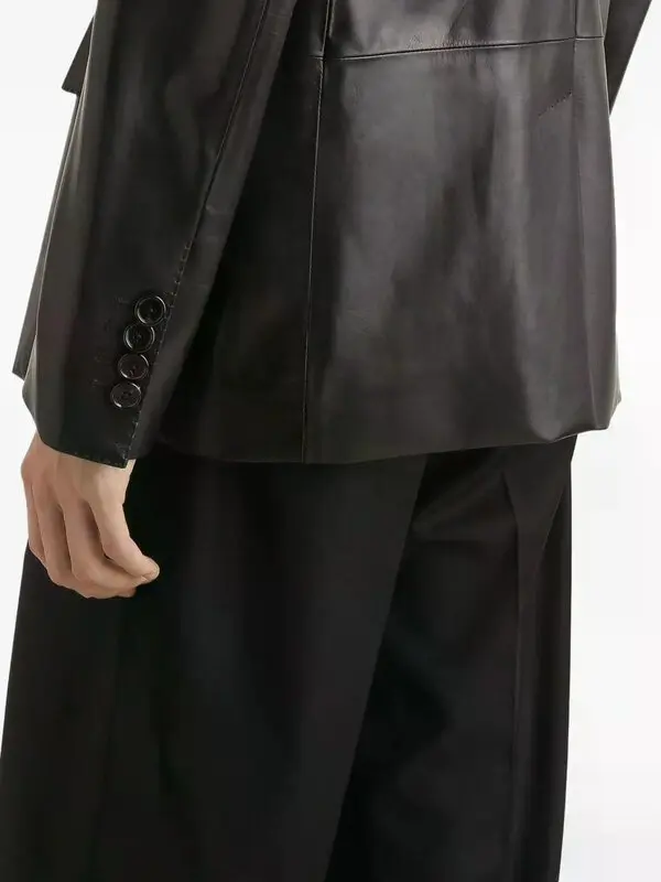 Dolce & Gabbana Buttoned Leather Blazer