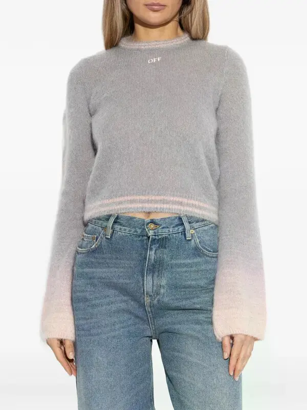 Off-White Embellished Logo Knit Sweater