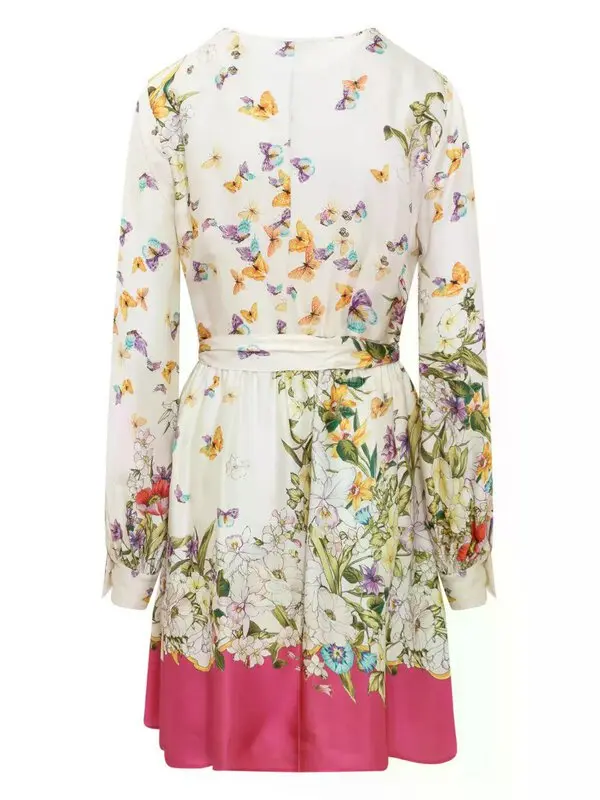 ANNA MOLINARI Butterfly Floral Pattern Dress